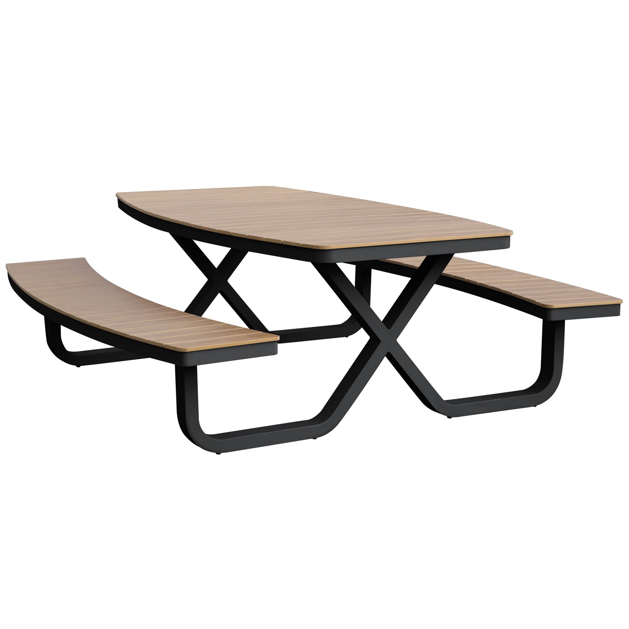 Troy Alu Picnic Set - Black | Kaja Interiors